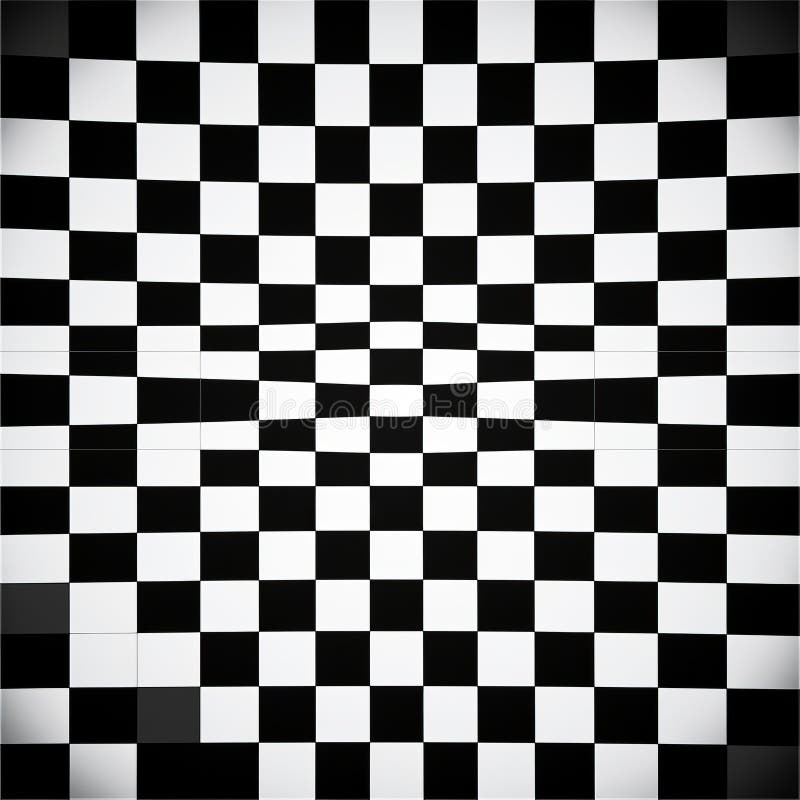 Moire Pattern: Black and White Checkered Floor Vector Stock ...