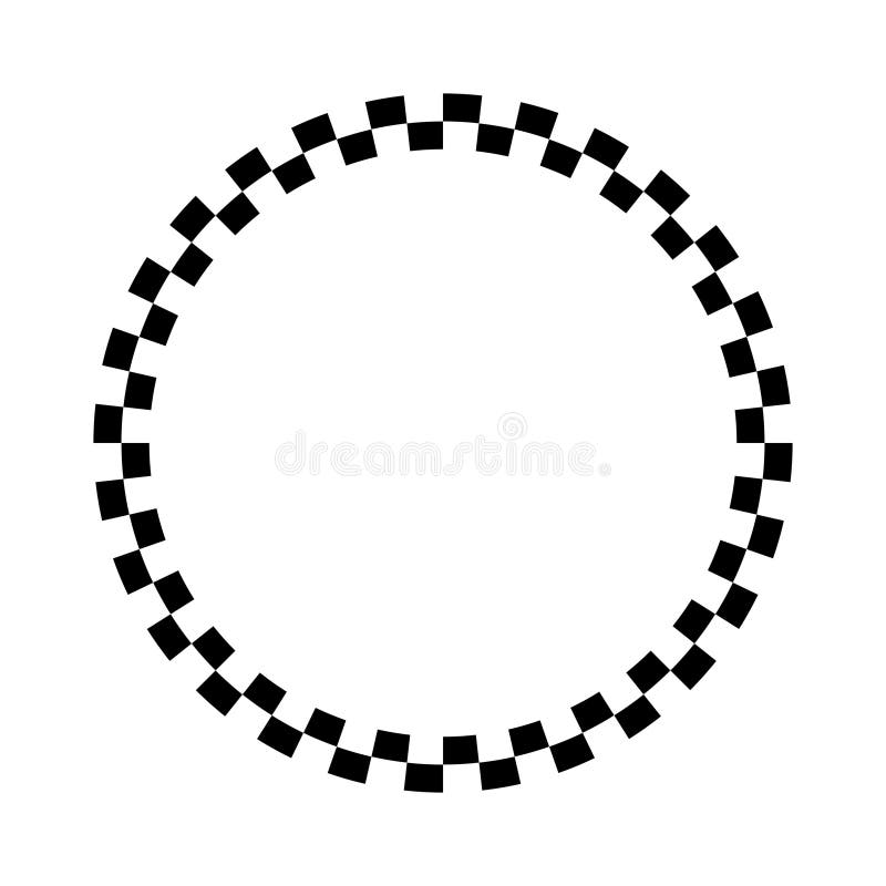 Black and White Checkered Circle Frame Stock Vector - Illustration of ...