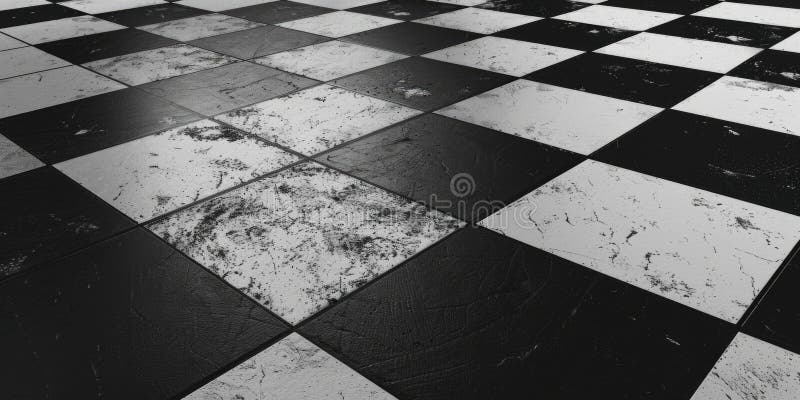 Black and White Checkered Floor Pattern, Suitable for Interior Design ...