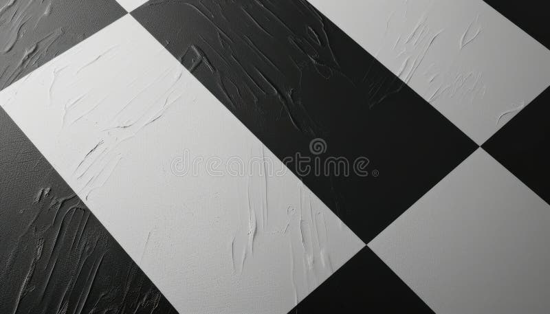 Black and White Checkered Floor with Textured Surface in an Indoor ...