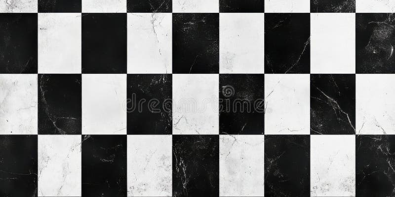 Black and White Checkered Pattern with Grunge Texture on Marble Surface ...