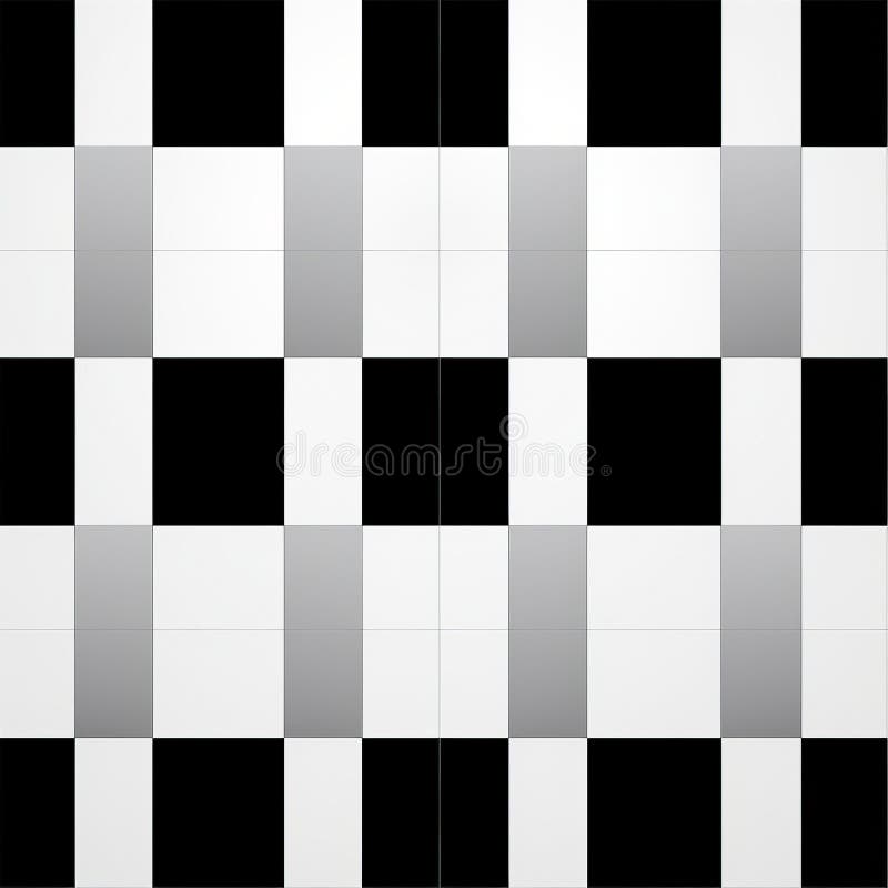 Luminous Shadowing: Seamless Black and White Checkered Tile Vector Art ...