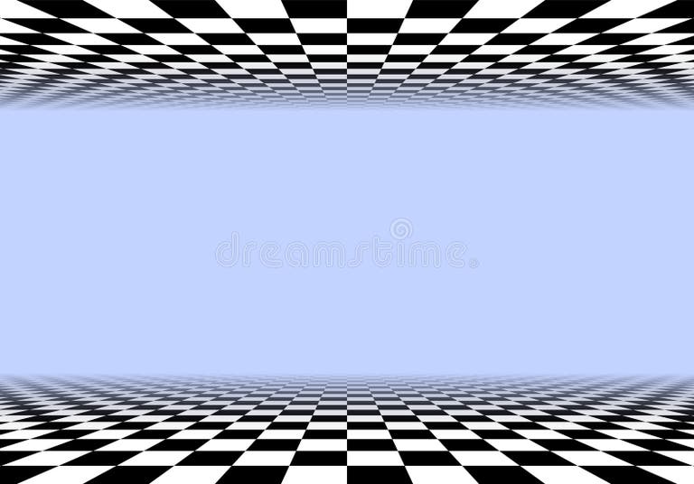 Black and White Checkered Perspective Grid Frame. Chessboard Floor and ...