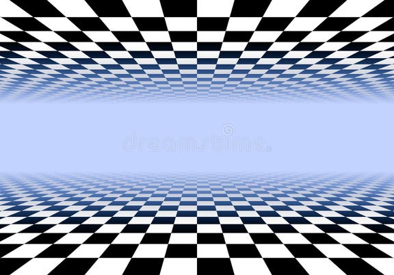 Black and White Checkered Perspective Grid Frame. Chessboard Floor and ...