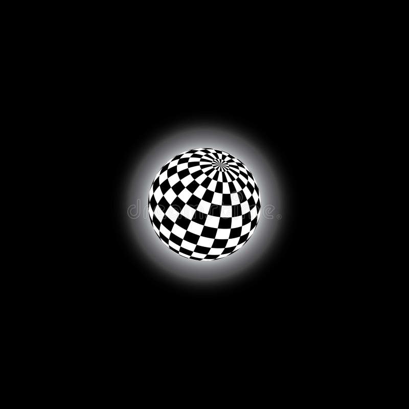 A Black and White Checkered Sphere in Vector Format. Stock Vector ...