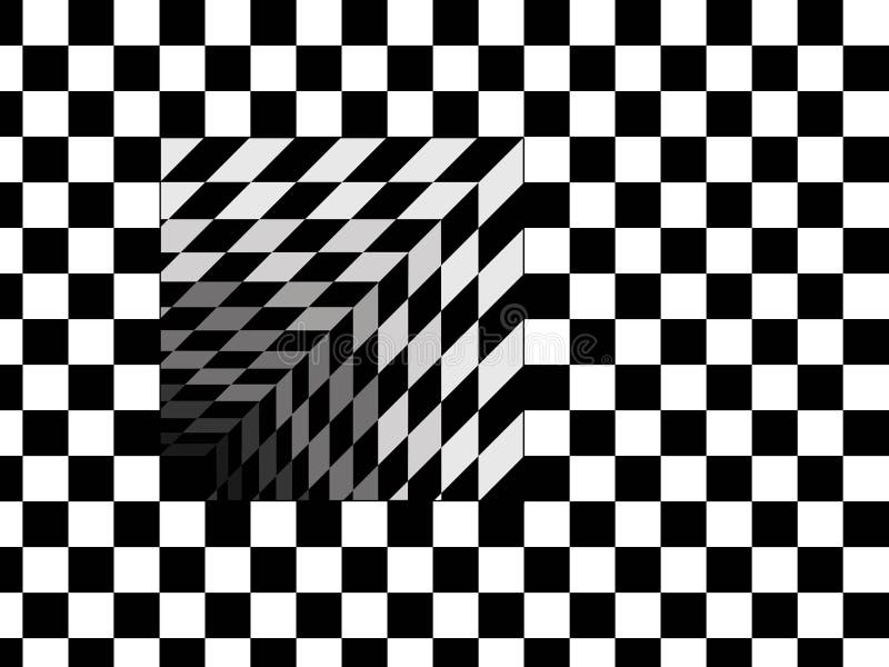 Black and White Checkered Squares Stock Illustration - Illustration of ...