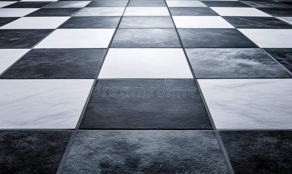 A Black and White Checkered Tile Floor Creates a Classic and Visually ...