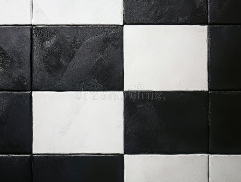 Black and White Checkered Tile Wall Stock Image - Image of black, beige ...