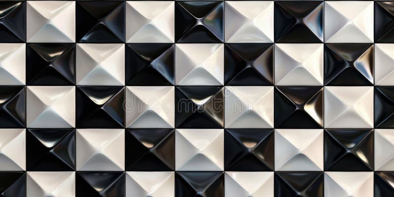 Black and White Checkered Wall Pattern, Suitable for Interior Design ...