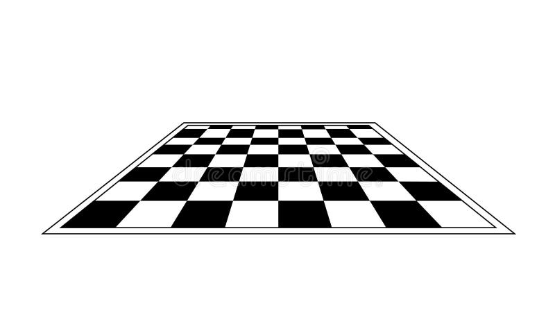 Black and White Chess Board in Different Perspective. Stock Vector ...