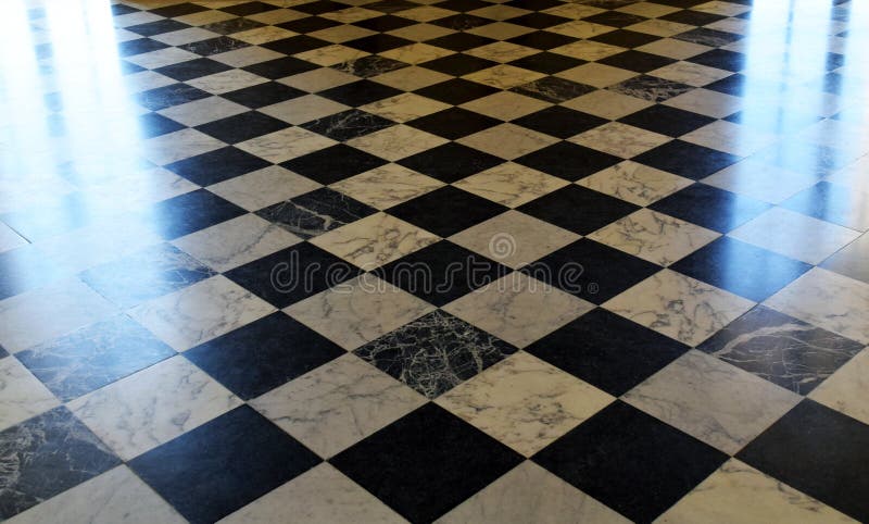 Black and White Chess Tile Floor Pattern Stock Image - Image of board ...
