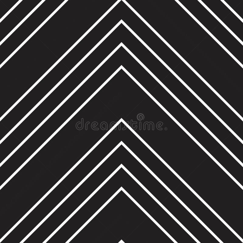 Black and White Chevron Diagonal Stripes Seamless Pattern Background ...