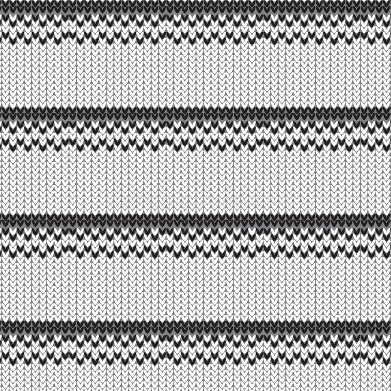 Black and White Chevron Line with Straight Row Knitted Pattern B Stock ...