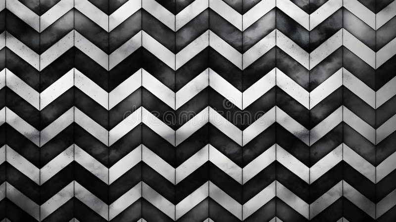 Black and White Chevron Pattern with a Subtle Textured Ef Generative AI Stock Illustration ...