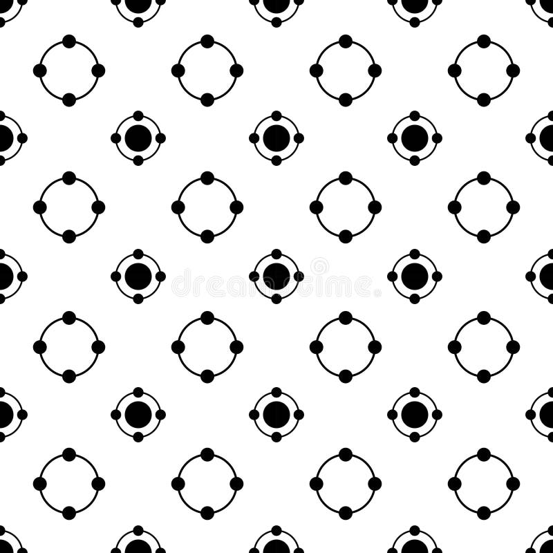 Black and White Circle Dot Vector Pattern Stock Vector - Illustration ...