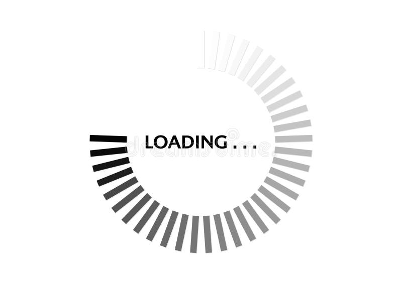Black and White Circle Progress Loading Bar Vector Illustration Stock ... Black and White Circle Progress Loading Bar Vector Illustration Stock ...