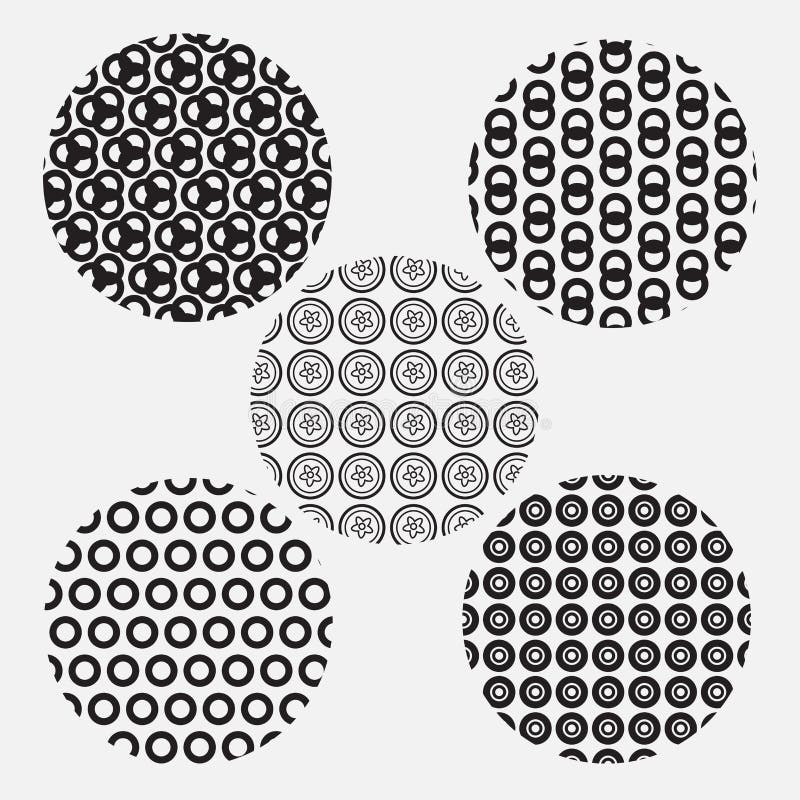 Black and White Circle Style Pattern Stock Vector - Illustration of ...