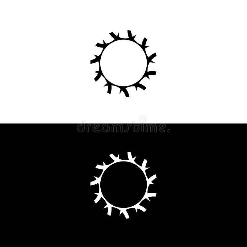Black and White Circle Unique Logo Design . Stock Vector - Illustration ...
