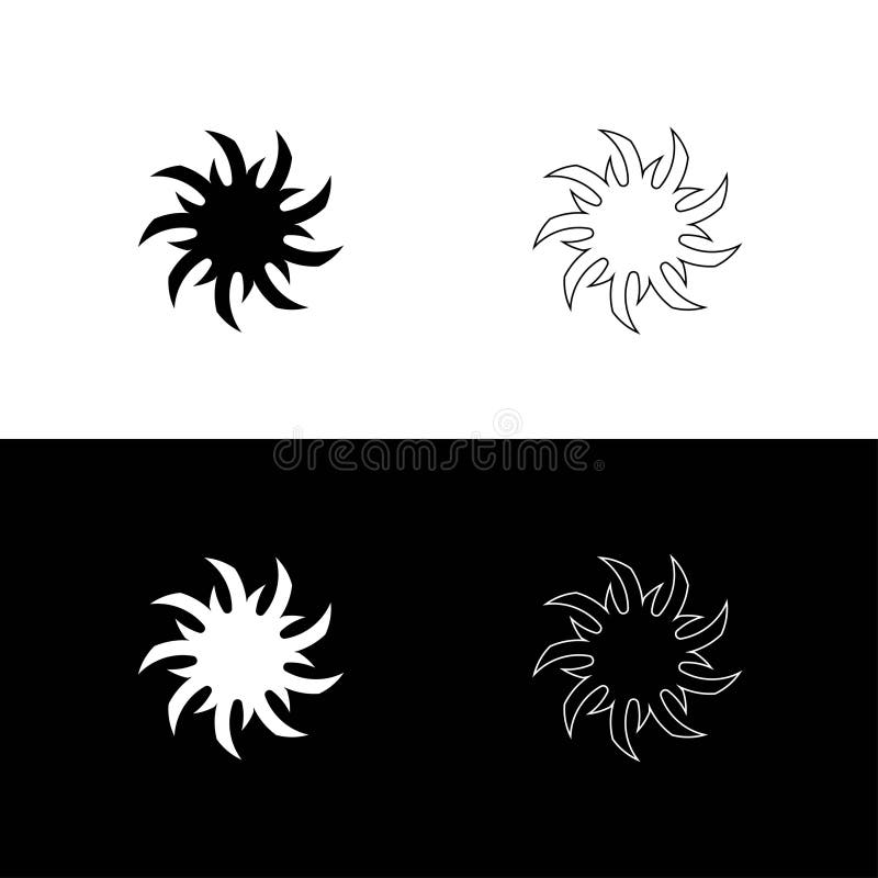 Black and White Circle Unique Logo Design . Stock Illustration ...