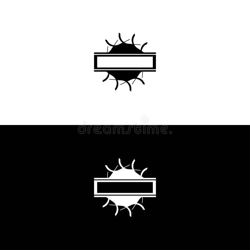 Black and White Circle Vector Logo Design . Circle Unique Stock Vector ...