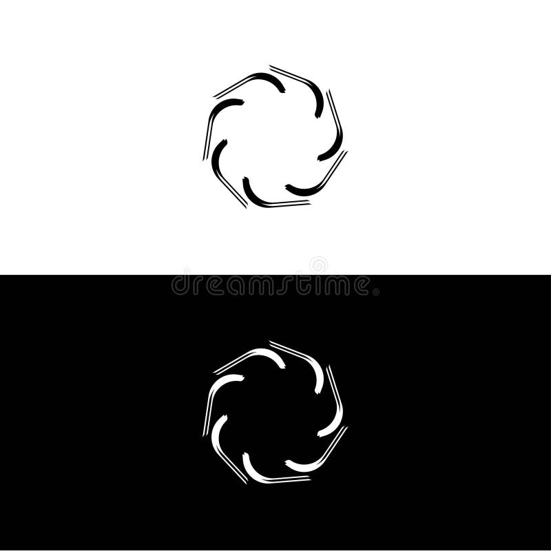 Black and White Circle Vector Logo Design . Circle Unique Stock Vector ...