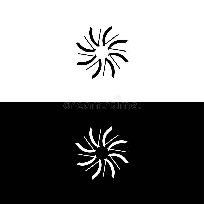Black and White Circle Vector Logo Design . Circle Unique Stock Vector ...