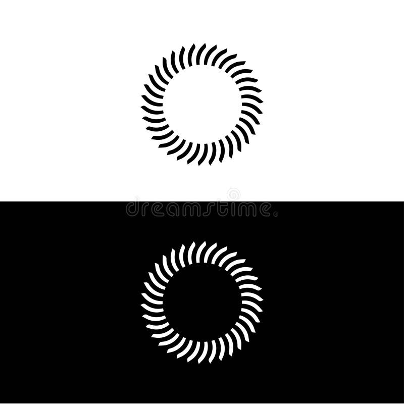 Black and White Circle Vector Logo Design . Circle Unique Stock Vector ...