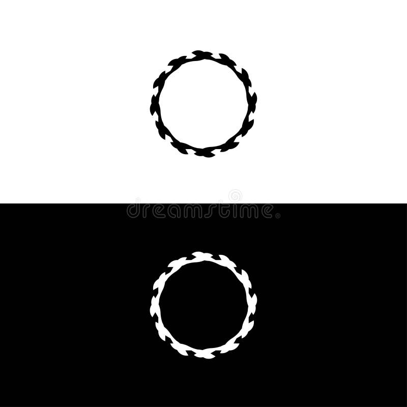 Black and White Circle Vector Logo Illustration Design . Circle Logo ...