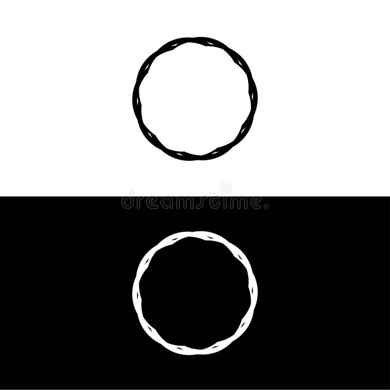 Black and White Circle Vector Logo Design Stock Illustration ...