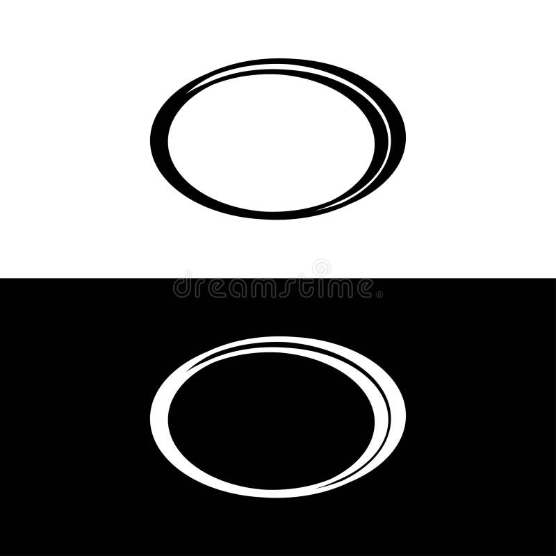 Black and White Circle Vector Logo Template Design Stock Vector ...