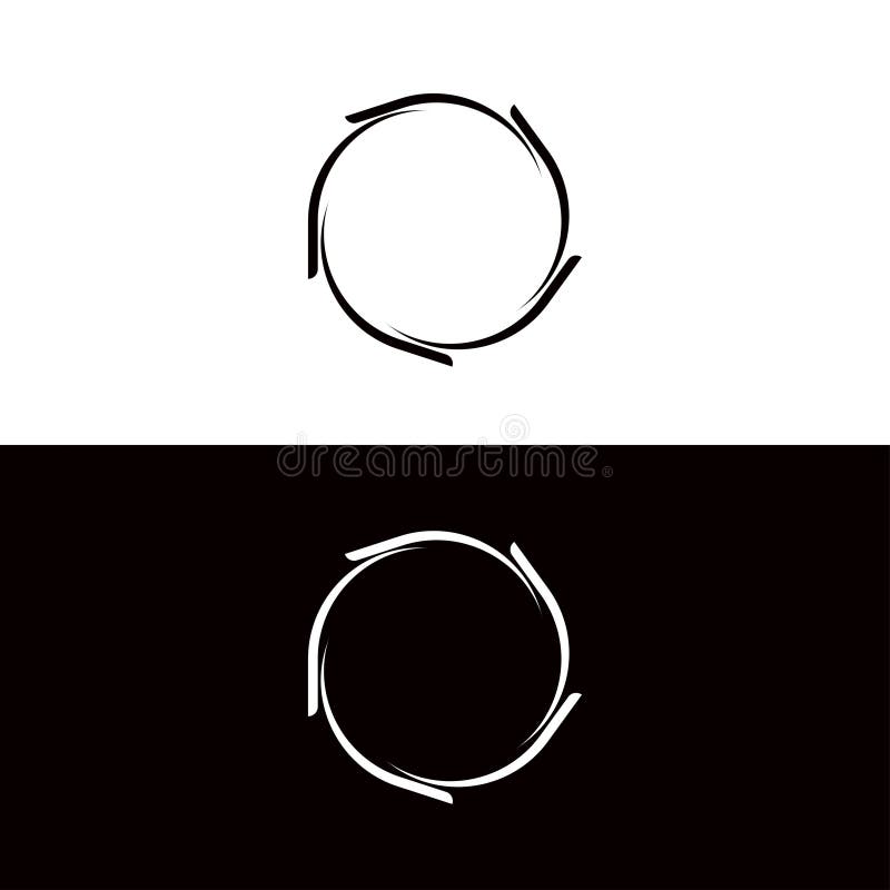 Black and White Circle Vector Logo Template Design Stock Vector ...