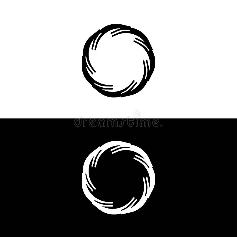Black and White Circle Vector Logo Template Design Stock Vector ...