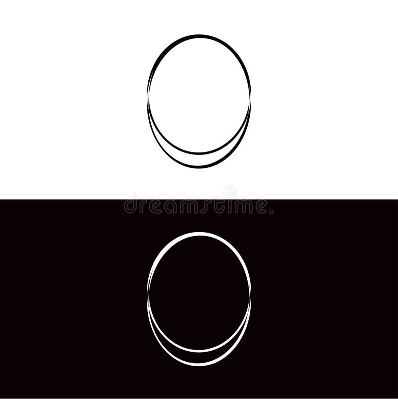 Black and White Circle Vector Logo Template Design Stock Vector ...