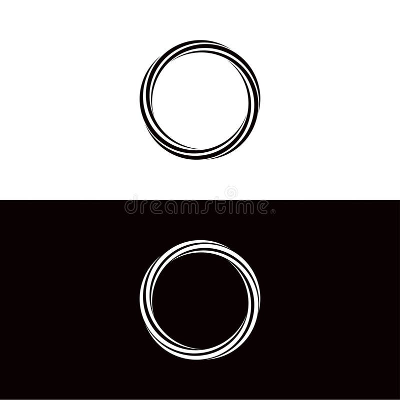 Black and White Circle Vector Logo Template Design Stock Vector ...