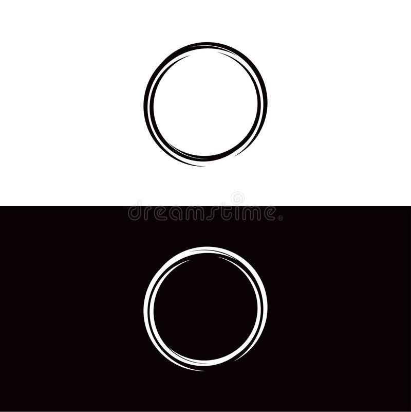 Black and White Circle Vector Logo Template Design Stock Vector ...