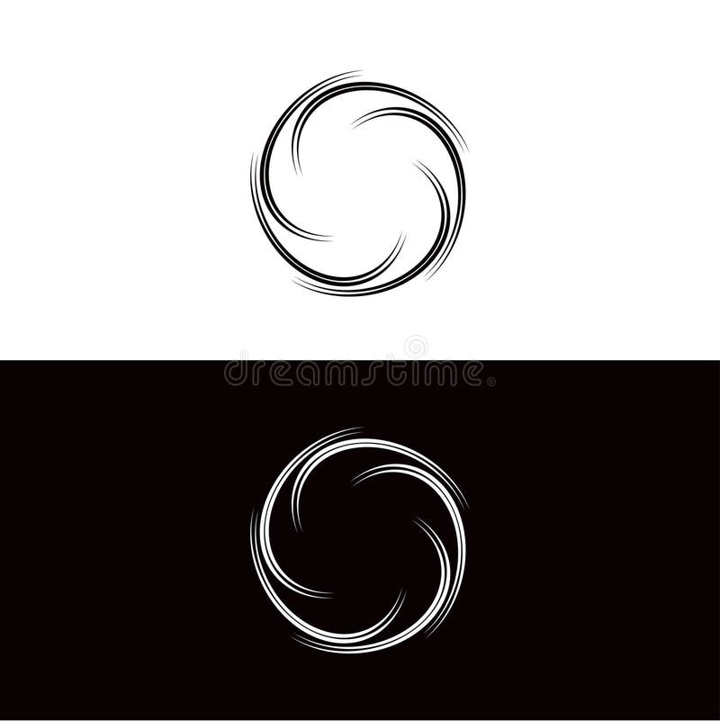 Black and White Circle Vector Logo Template Design Stock Vector ...