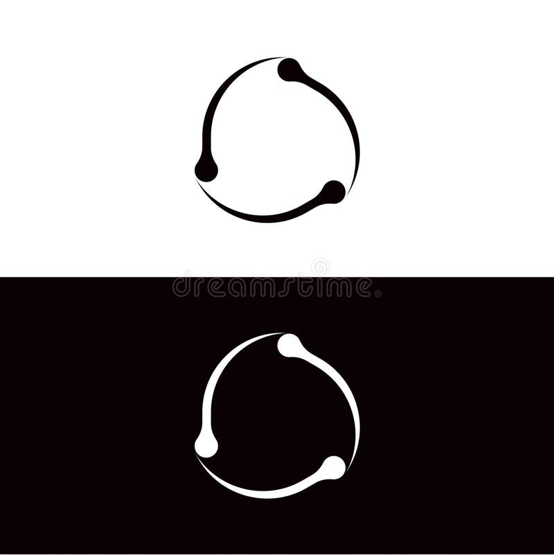 Black and White Circle Vector Logo Template Design Stock Vector ...