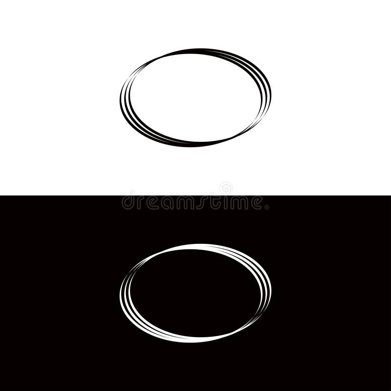 Black and White Circle Vector Logo Template Design Stock Vector ...