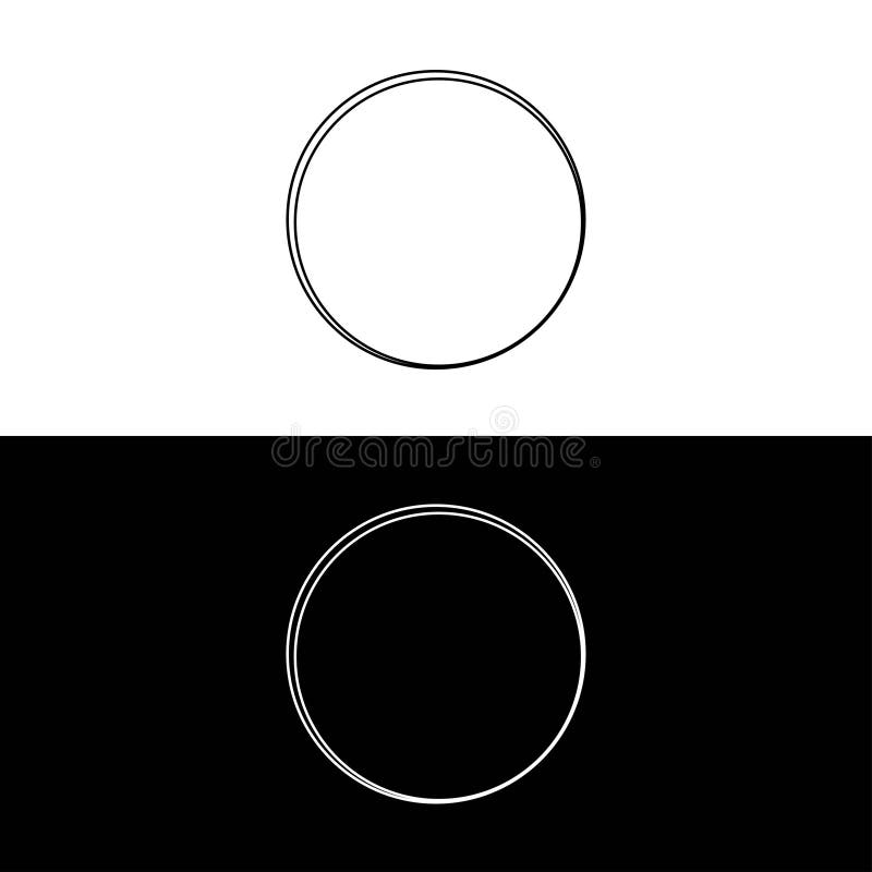 Black and White Circle Vector Logo Template Stock Vector - Illustration ...