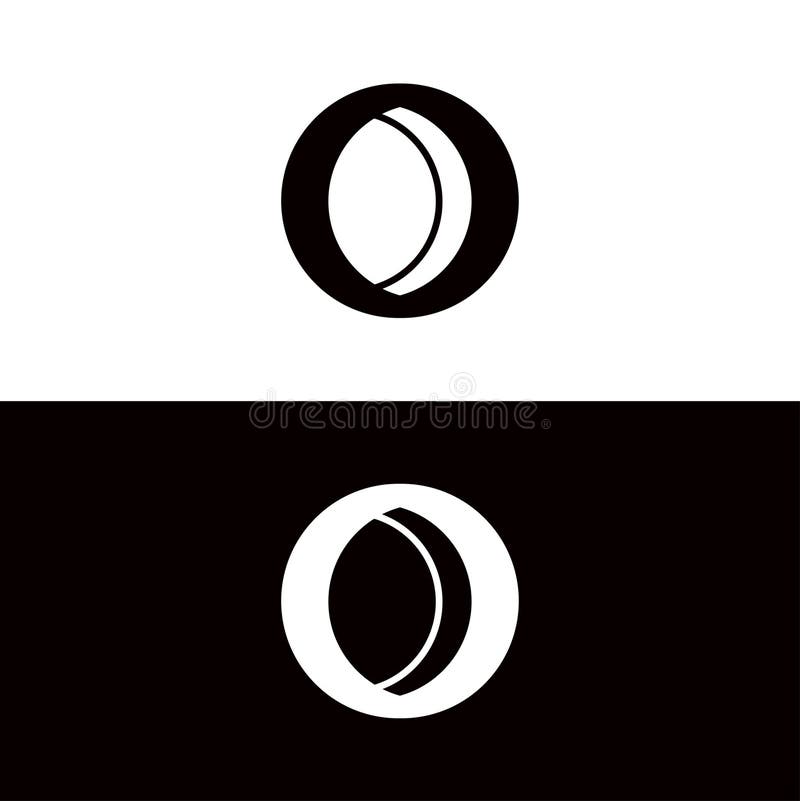 Black and White Circle Vector Logo Template Stock Vector - Illustration ...