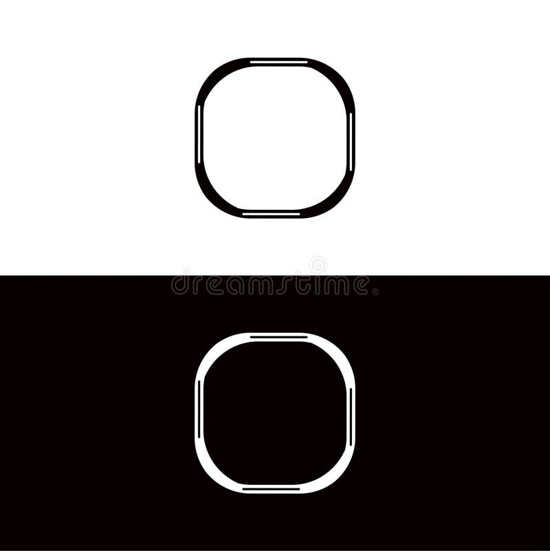 Black and White Circle Vector Logo Template Stock Vector - Illustration ...