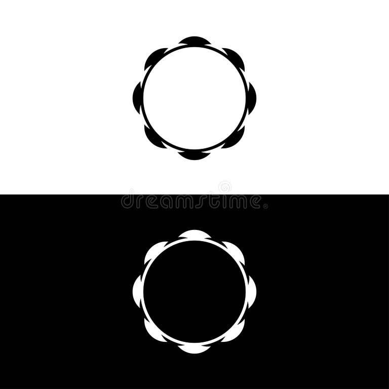 Black and White Circle Vector Logo Template Design Stock Vector ...