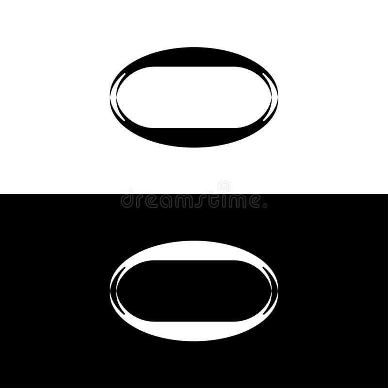 Black and White Circle Vector Logo Template Design. Stock Vector ...