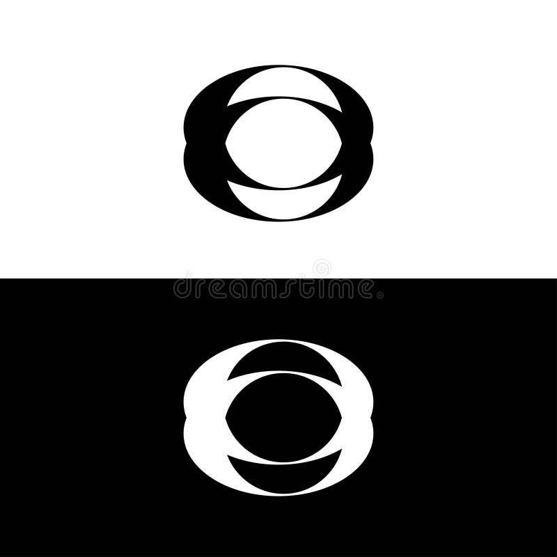 Black and White Circle Vector Logo Template Design. Stock Vector ...