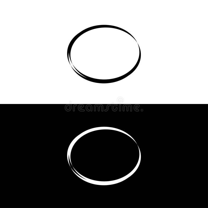 Black and White Circle Vector Logo Template Design. Stock Vector ...