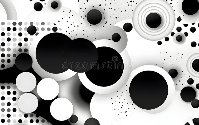 Black White Circles Create Captivating Abstract Backdrop Stock ... Black White Circles Create Captivating Abstract Backdrop Stock ...