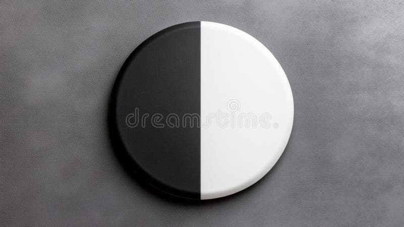 Black and White Circular Design on Textured Gray Background, AI Stock ...
