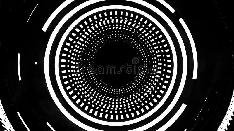 A Black and White Circular Image with a Bright Light in the Middle, AI ...