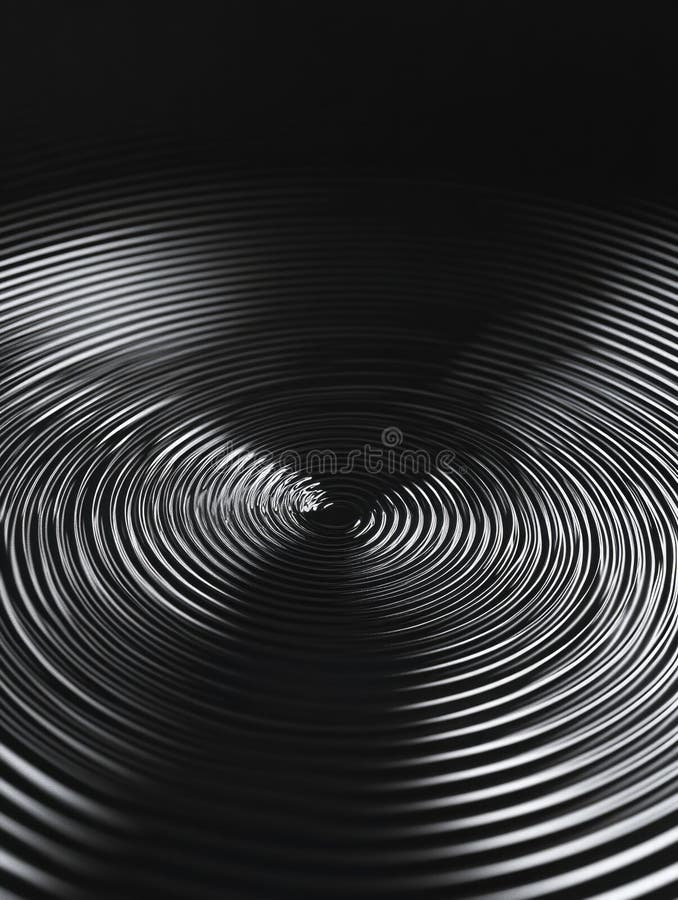 Black and White Circular Object Stock Image - Image of disk, object ...