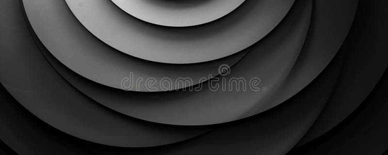 Black and White Circular Shapes with Shadows Stock Image - Image of ...